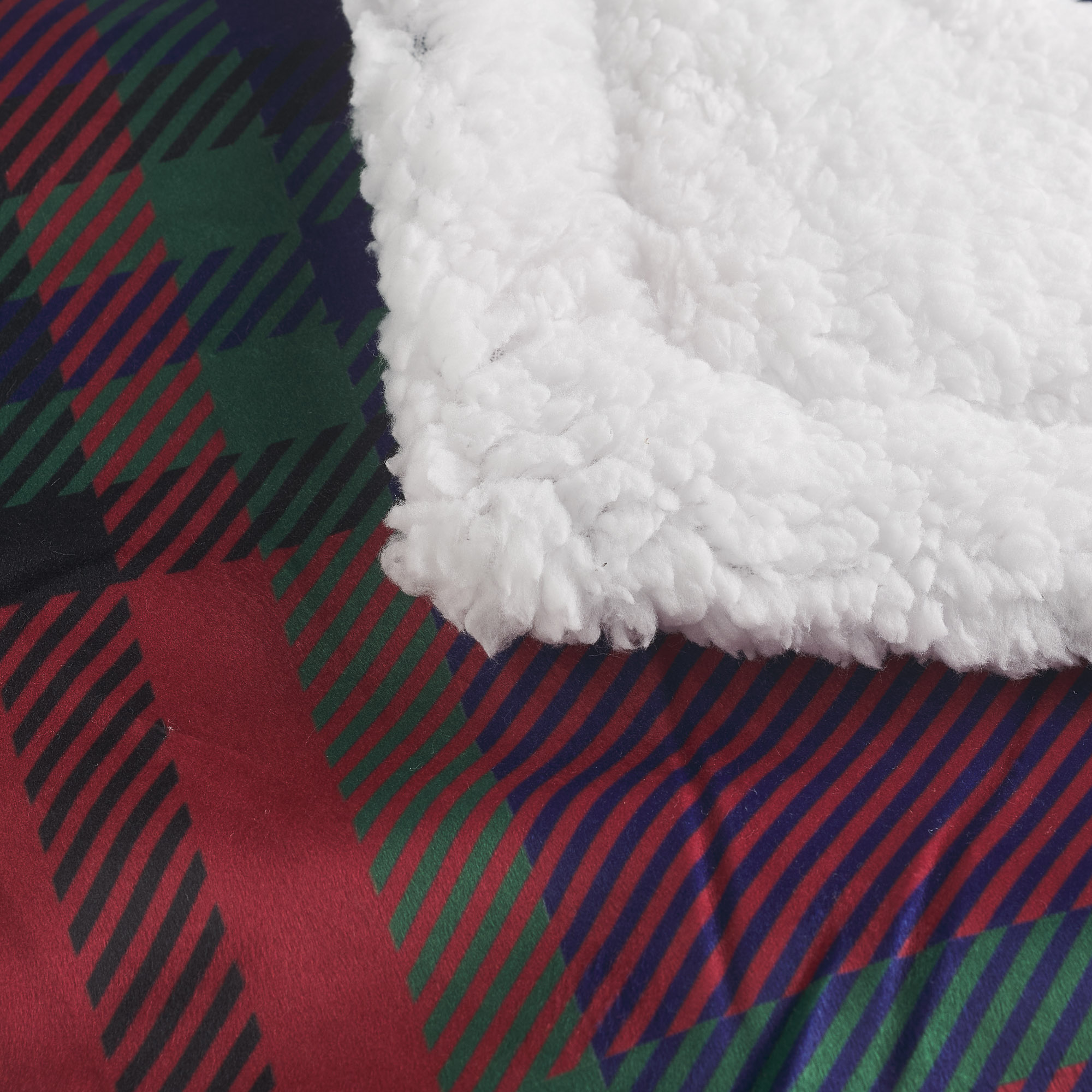 Iron Embrace Plaid in Sherpa | La Casa Italiana